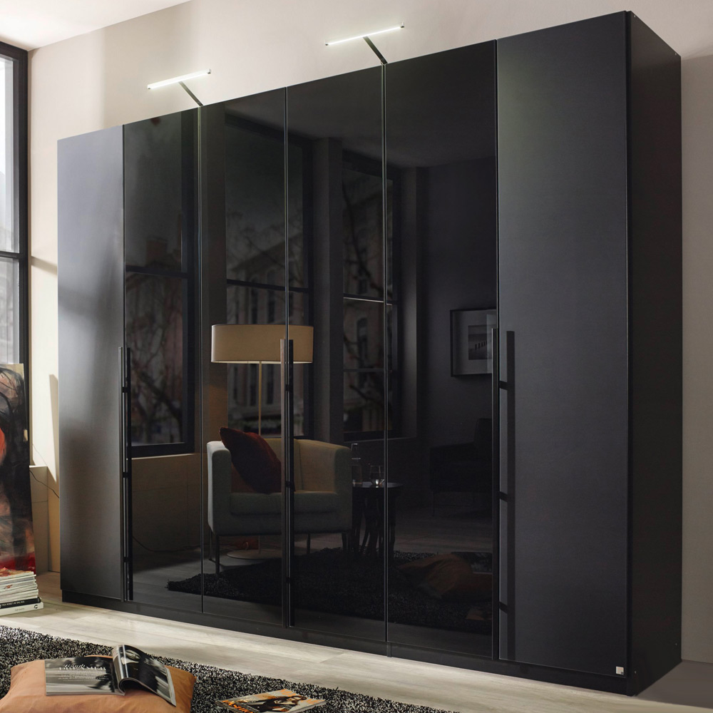 Kleiderschrank Schwarzes Glas