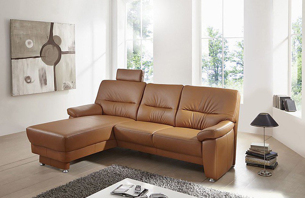 Ledersofa Cognac Farbe | Baci Living Room
