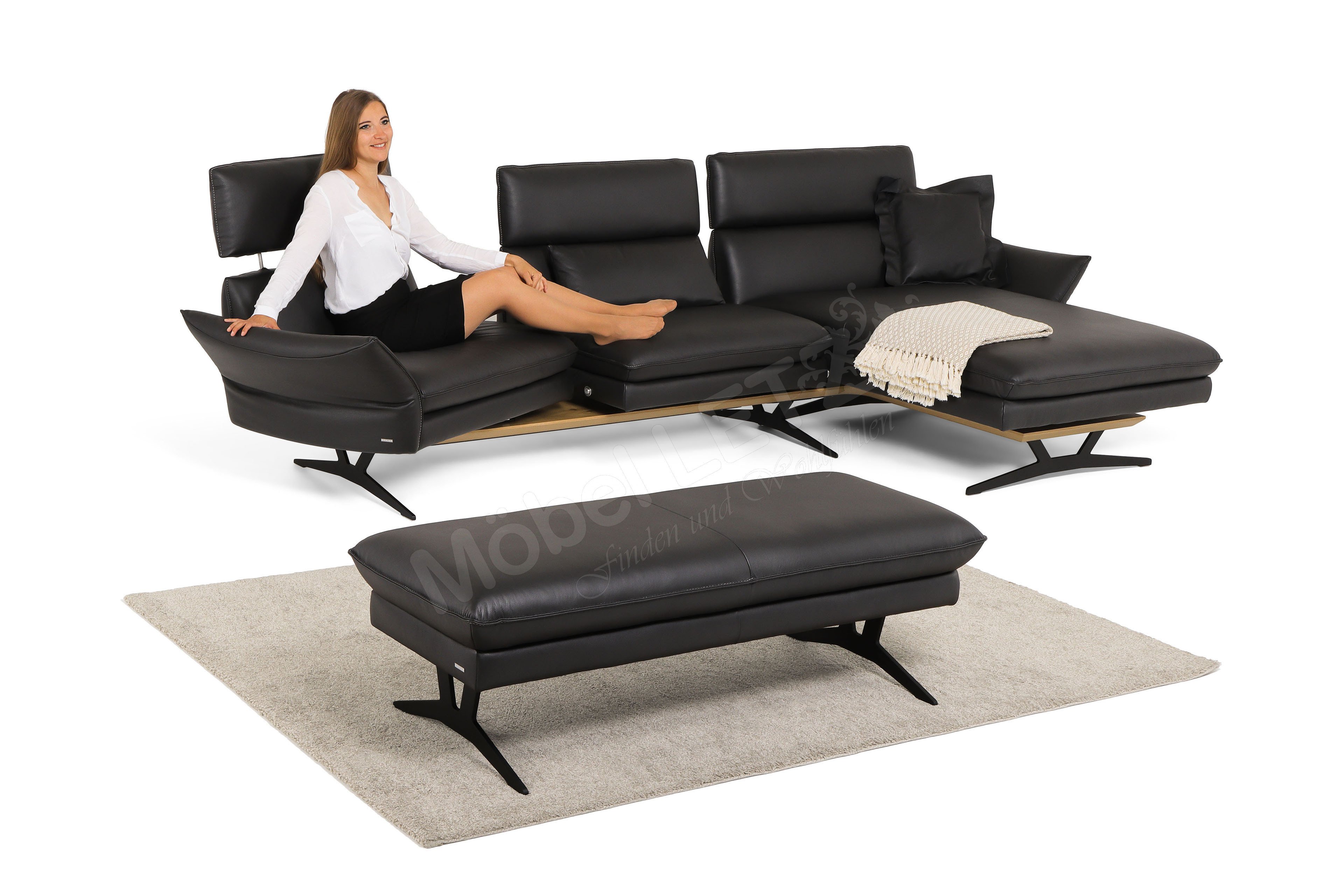 KOINOR Maxwell Move Ledergarnitur smoke | Möbel Letz - Ihr Online-Shop